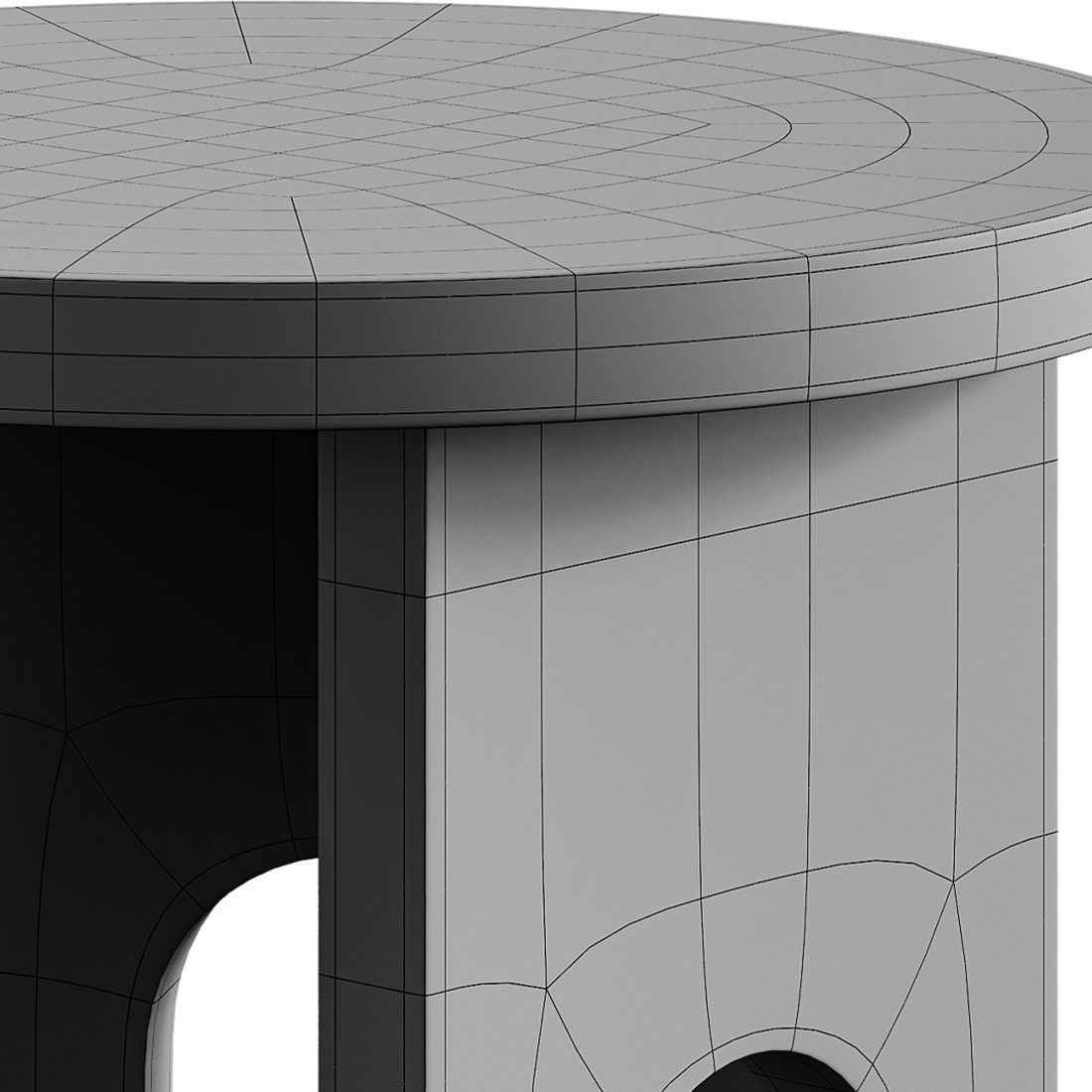 Connecting Table Round - 3D Model for Corona