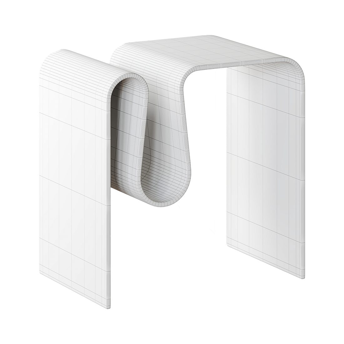 Curvy Side Table - Acrylic 3D Model for Corona | CGMood