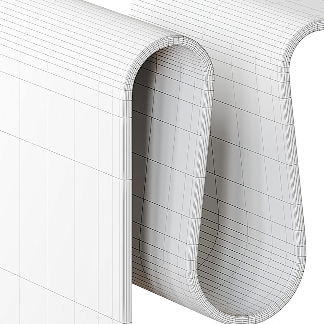 Curvy Side Table - Acrylic 3D Model for Corona | CGMood