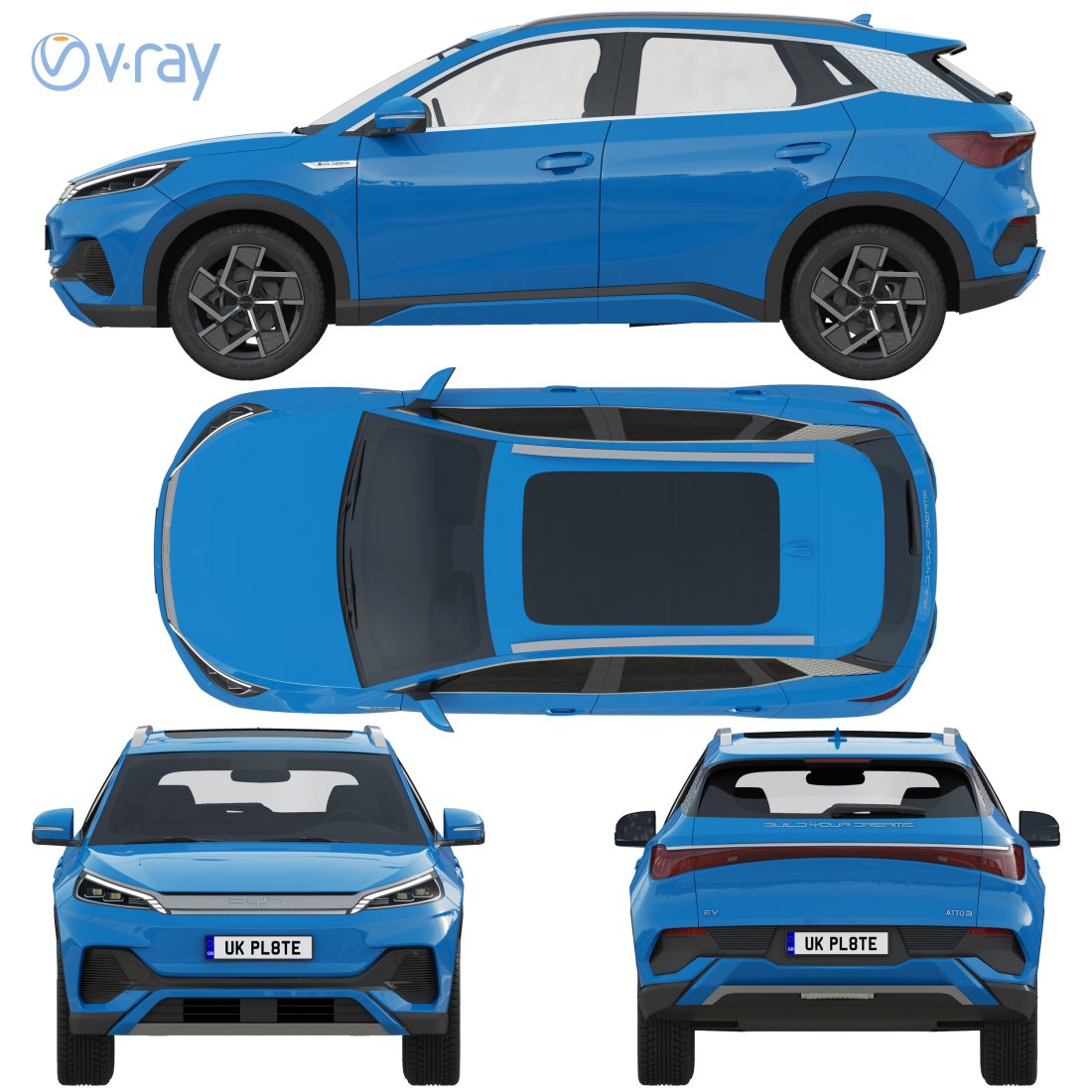 BYD Atto 3 2025 3D Model for VRay | CGMood