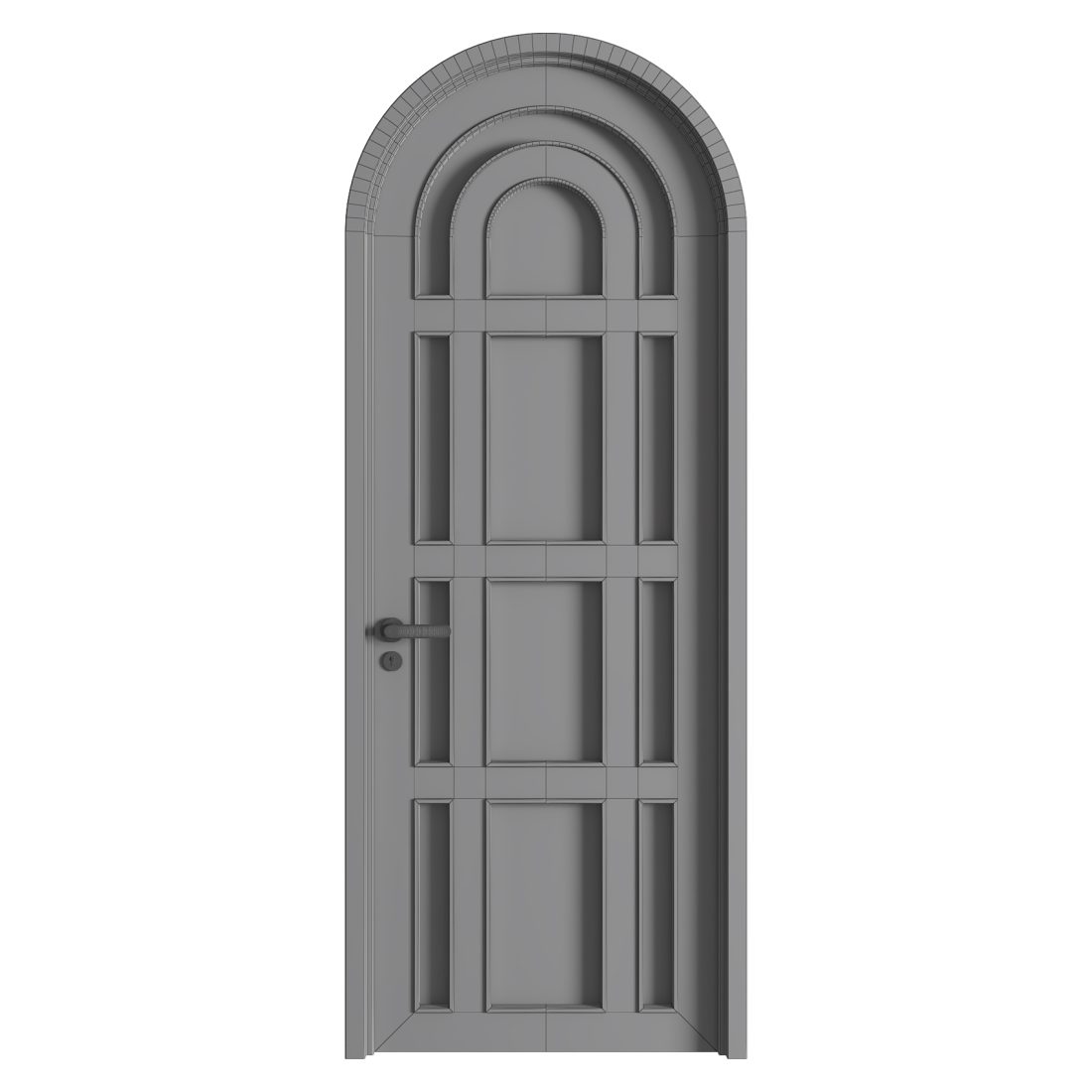 Modern Arched Wooden Door 13 3D Model for VRay, Corona | CGMood