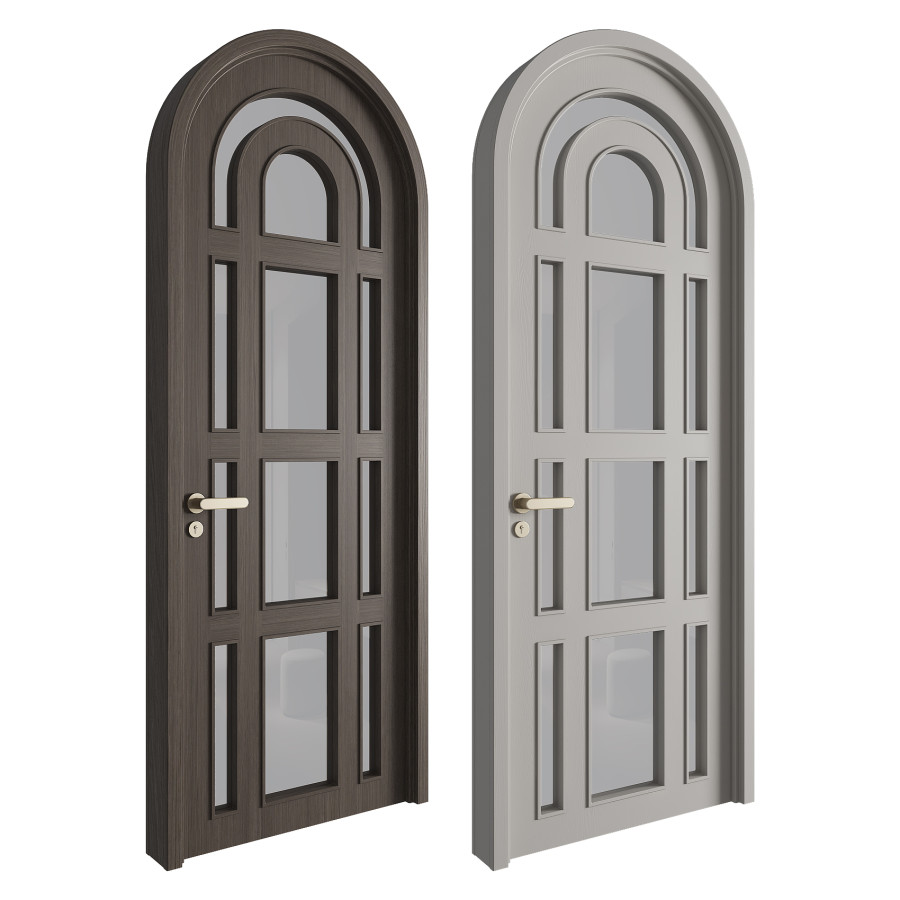 Modern Arched Wooden Door 13 3D Model for VRay, Corona | CGMood