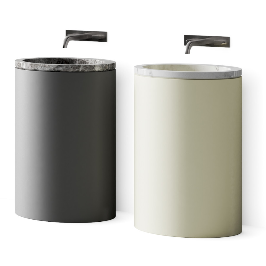 William Gray Vessel Washbasin & Ceadesign Sixty 3D Model for VRay ...