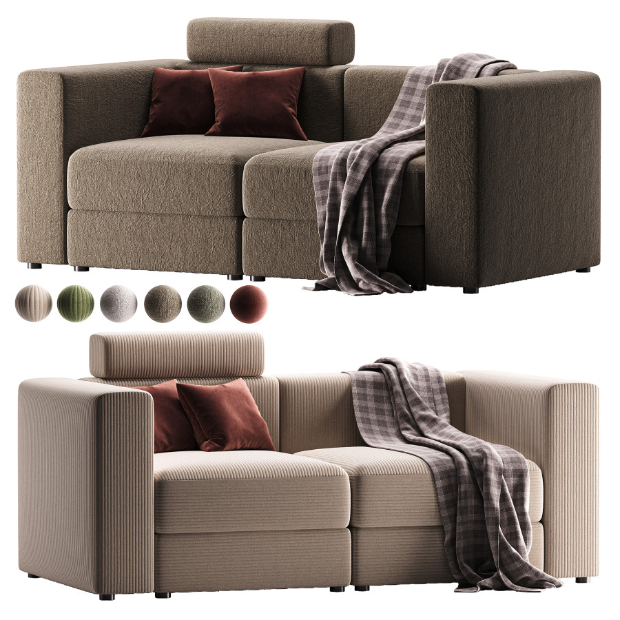 Jattebo Modular Loveseat - 3D Model for Corona