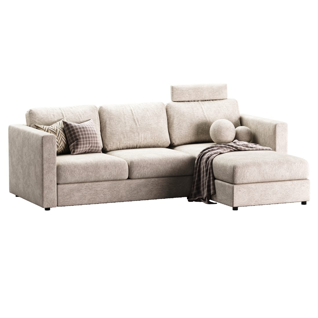 Finnala Fabrik Sofa With Chaise 3D Model for Corona | CGMood