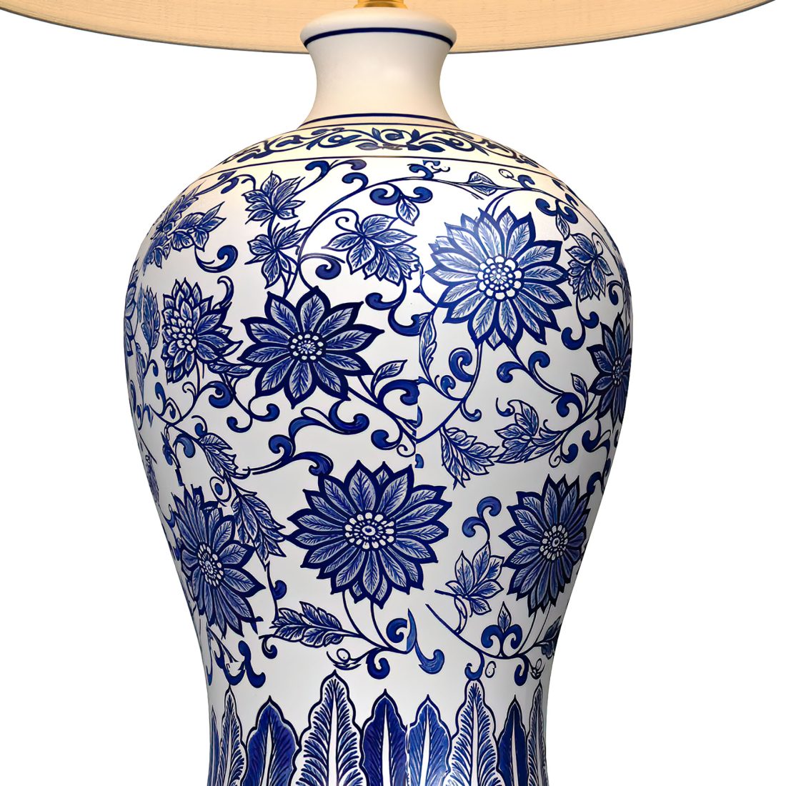 Table Lamp Jennifer Ginger Jar Lotos Traditional 3D Model for VRay ...