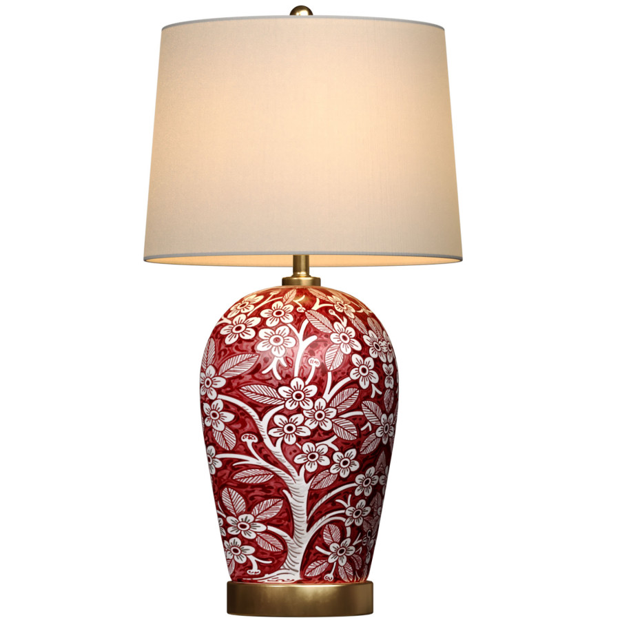 Handmade Sakura Red Ginger Jar Ceramic Table Lamp - 3D Model for VRay ...