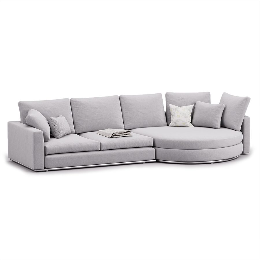 Hamilton Round Sofa 3D Model for VRay, Corona | CGMood