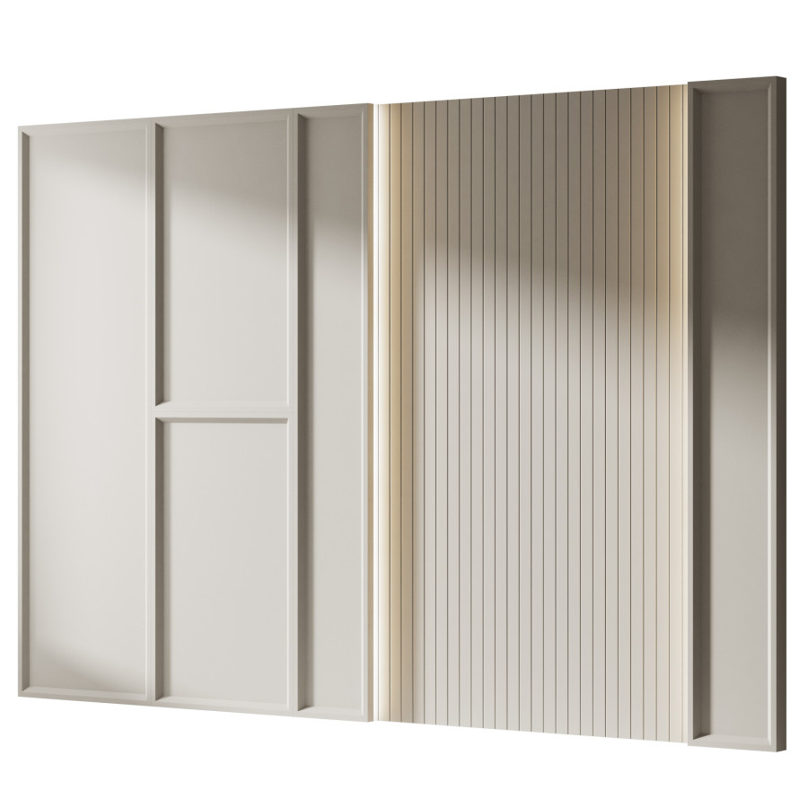 Decorative V35 Wall Panels - 3D Model for VRay