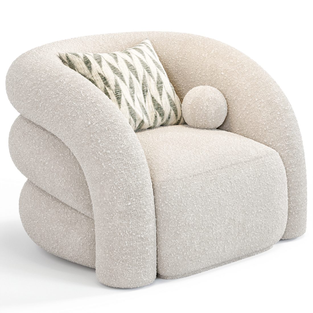 Swivel Novelle Armchair By Eichholtz 3D Model for VRay, Corona | CGMood