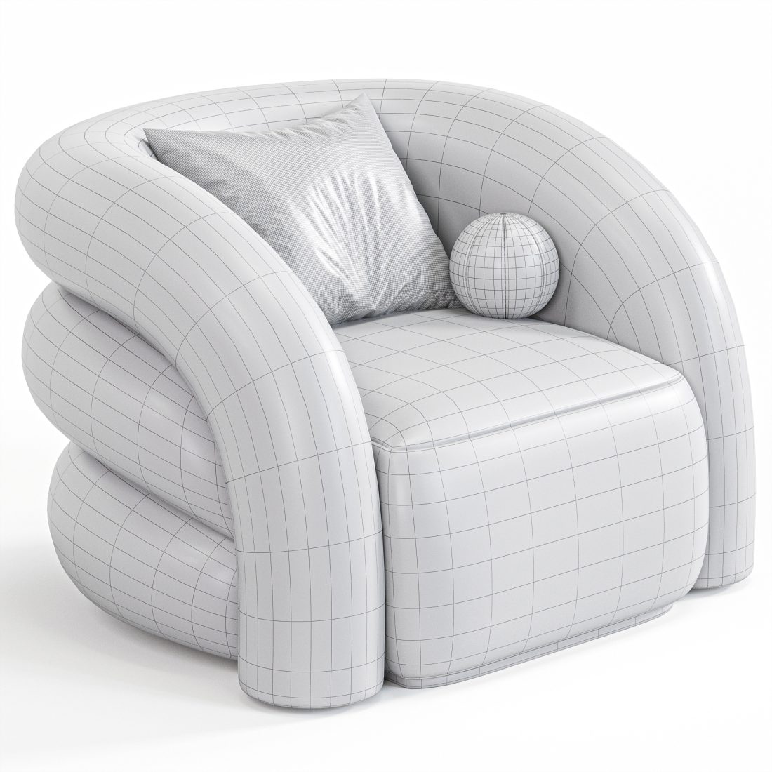Swivel Novelle Armchair By Eichholtz 3D Model for VRay, Corona | CGMood