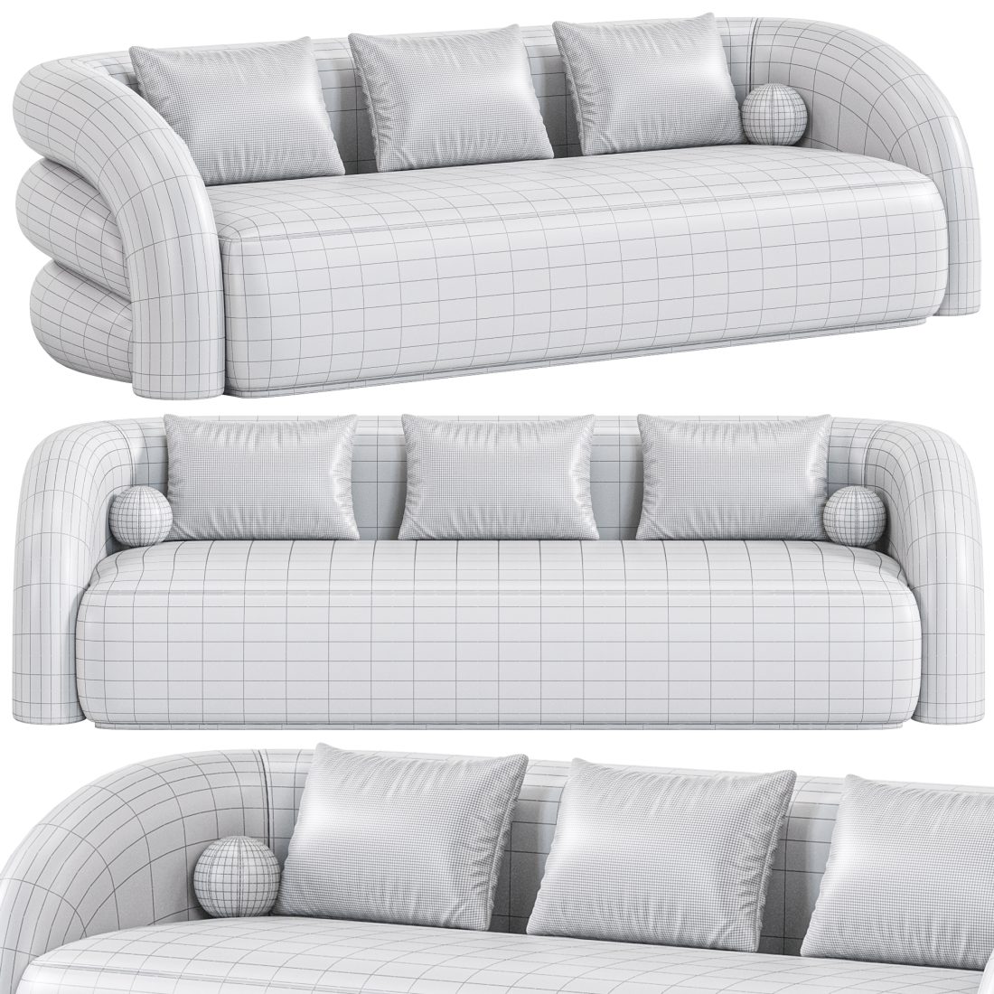 Novelle Sofa By Eichholtz - 3D Model for VRay, Corona
