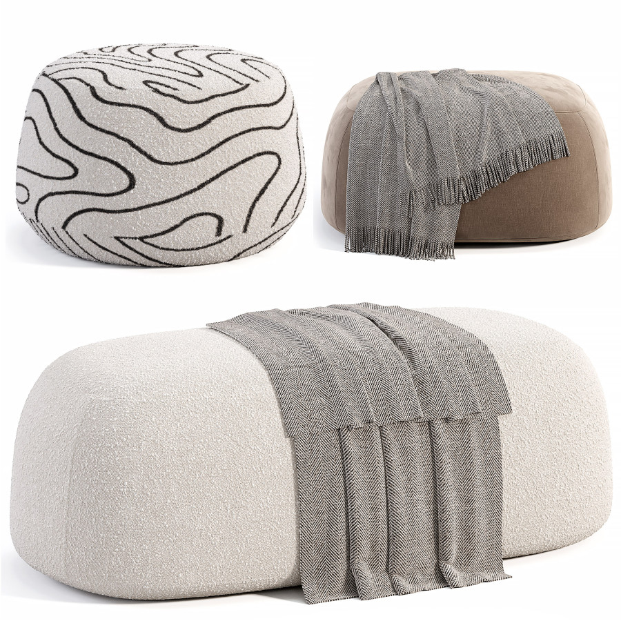 Ile Pouf - 3D Model for Corona