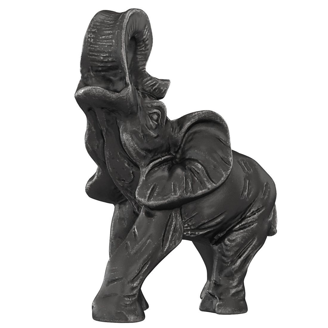 Metal Elephant Figurine - 3D Model for VRay