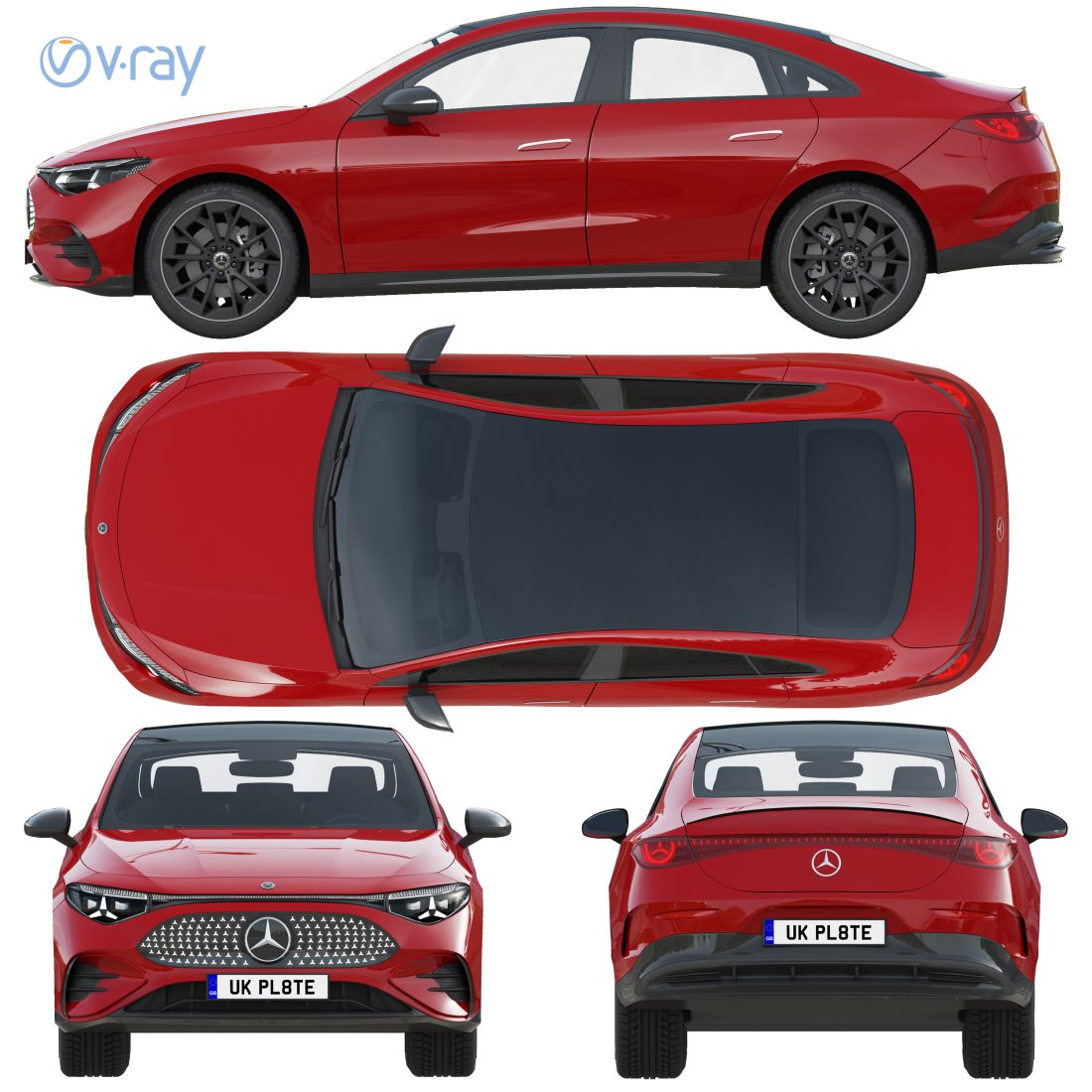 Mercedes-Benz CLA EQ Technology AMG Line 2025 - 3D Model for VRay