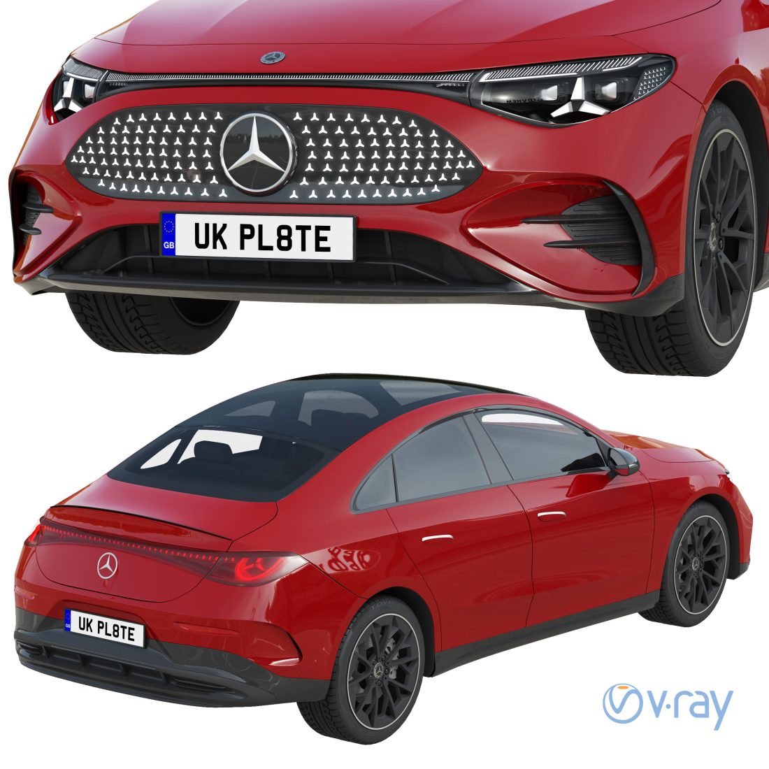 Mercedes-Benz CLA EQ Technology AMG Line 2025 - 3D Model for VRay