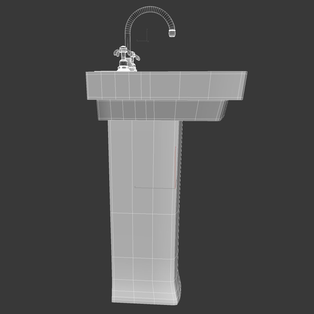 American Standard Pedestal Bathroom Townsend Wi - 3D Model for VRay
