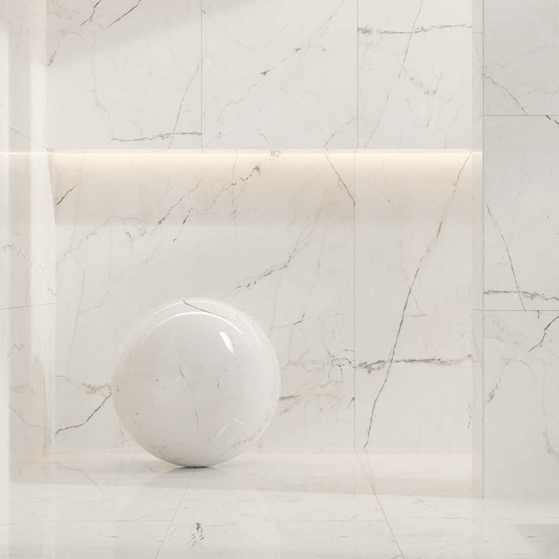 Marble Set 01 - White Marble Bundle / 4k - 3D Model for