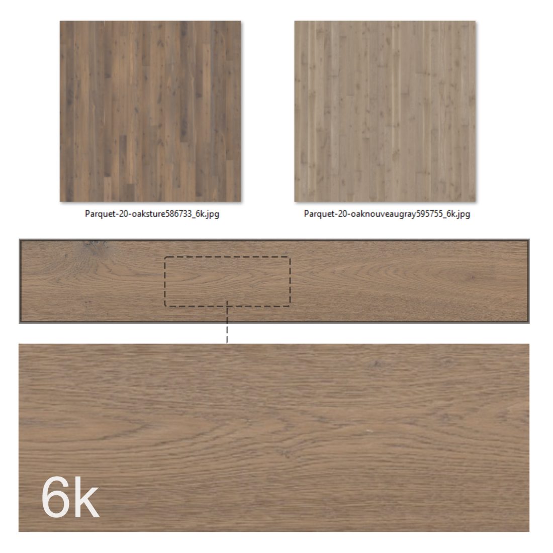 Parquet Set 20 - Bundle - 2 Types Of Oak / 6k Text Material | CGMood