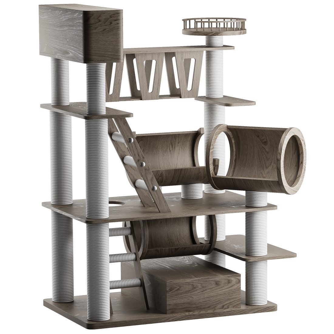 Wooden Cat Litter Box Frame With Integrated Luxury - 3D Model for Corona
