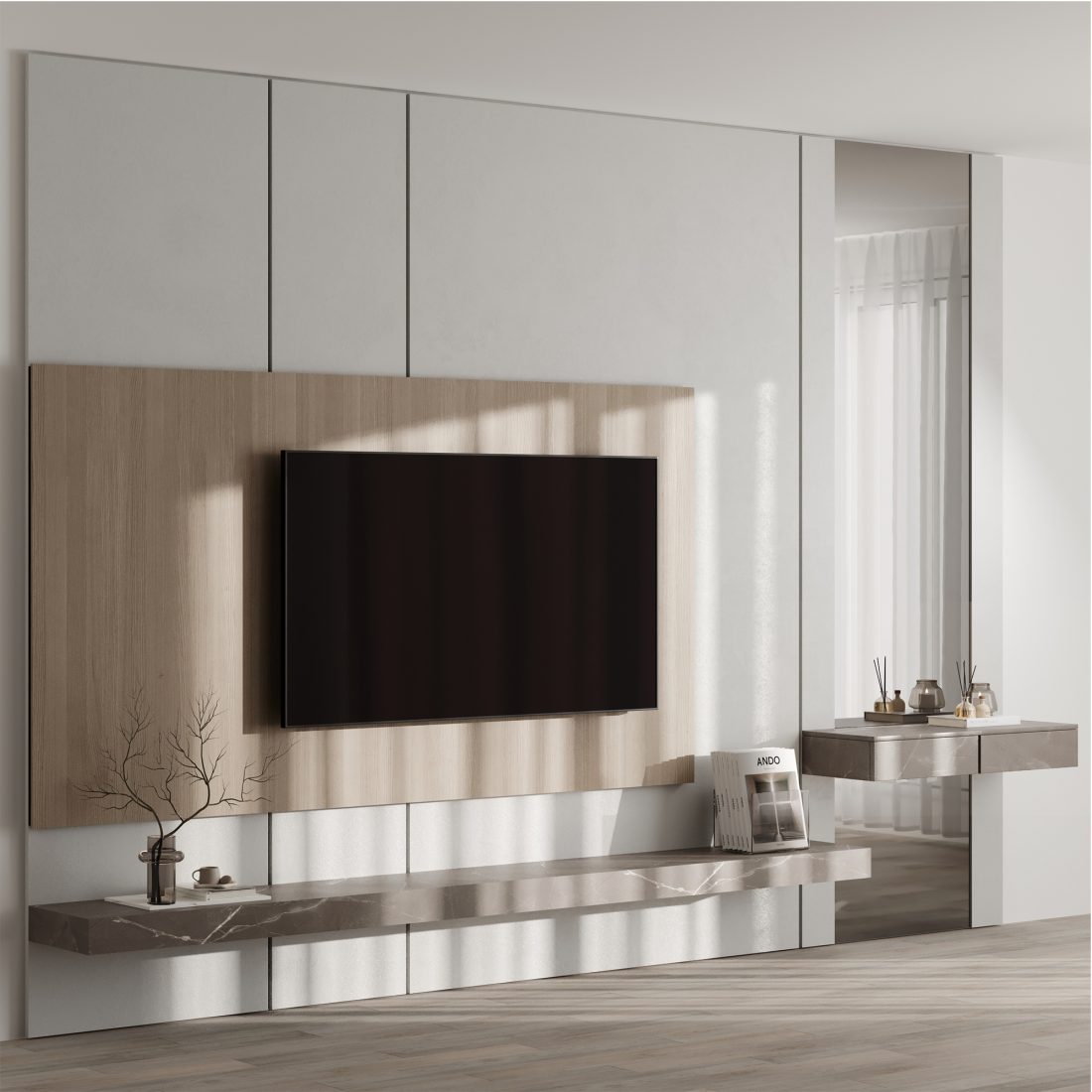 Bedroom Furniture Composition 23 3D Model for Corona | CGMood