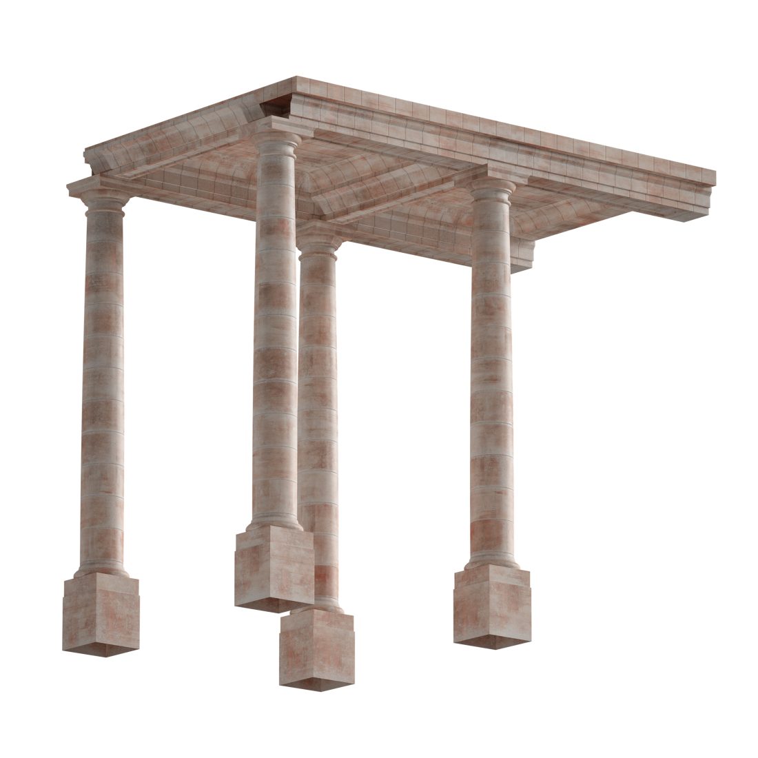 Classic Stone Column Stone Columns Corridor - 3D Model for FStorm, VRay ...