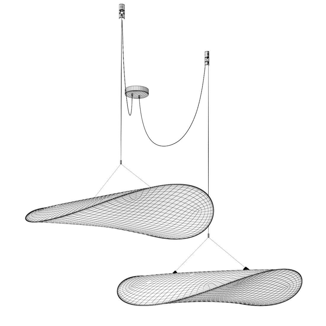 Tyvek Pendant Lamp - 3D Model for VRay