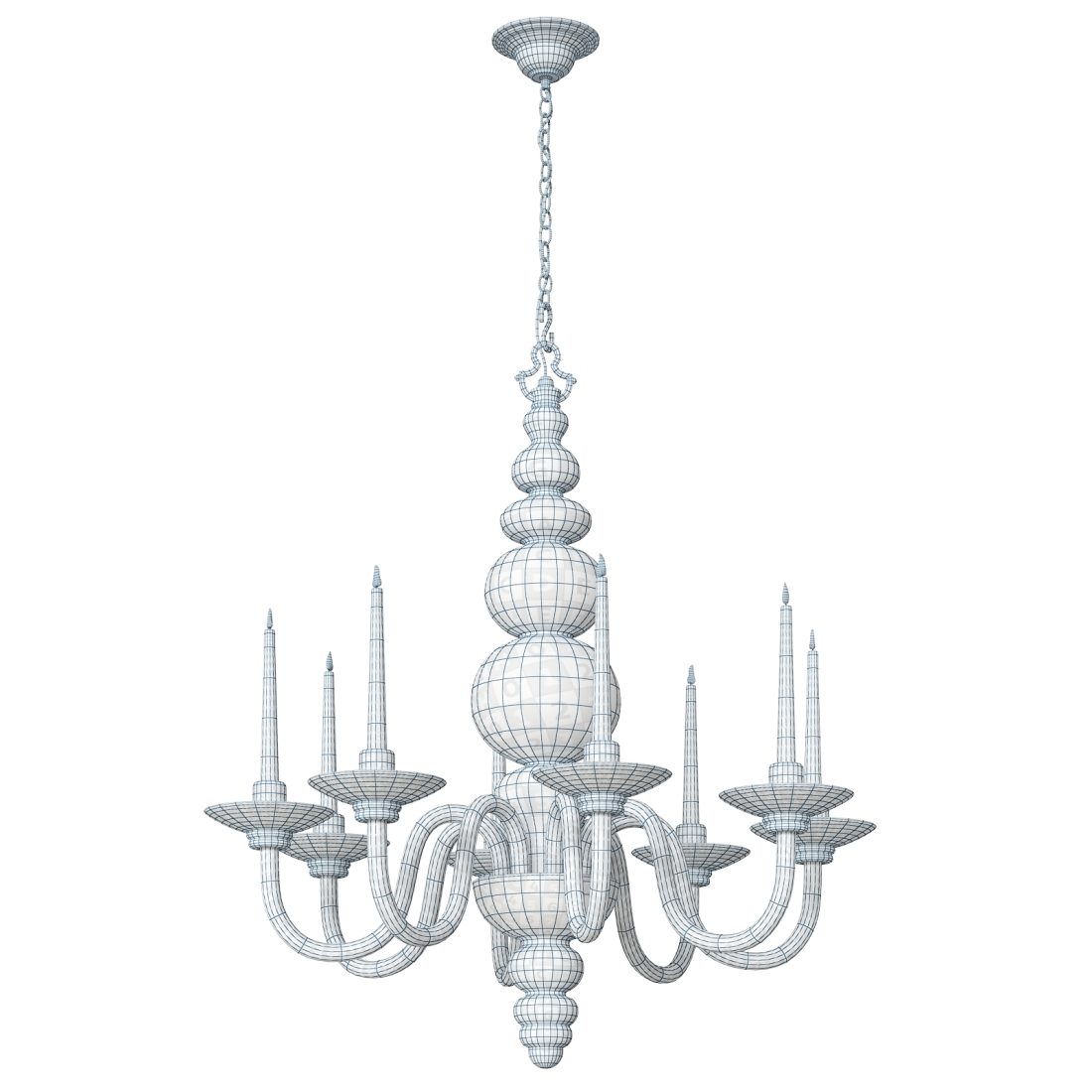 Wilkinson Uncut Georgian Chandelier - 3D Model for VRay, Corona