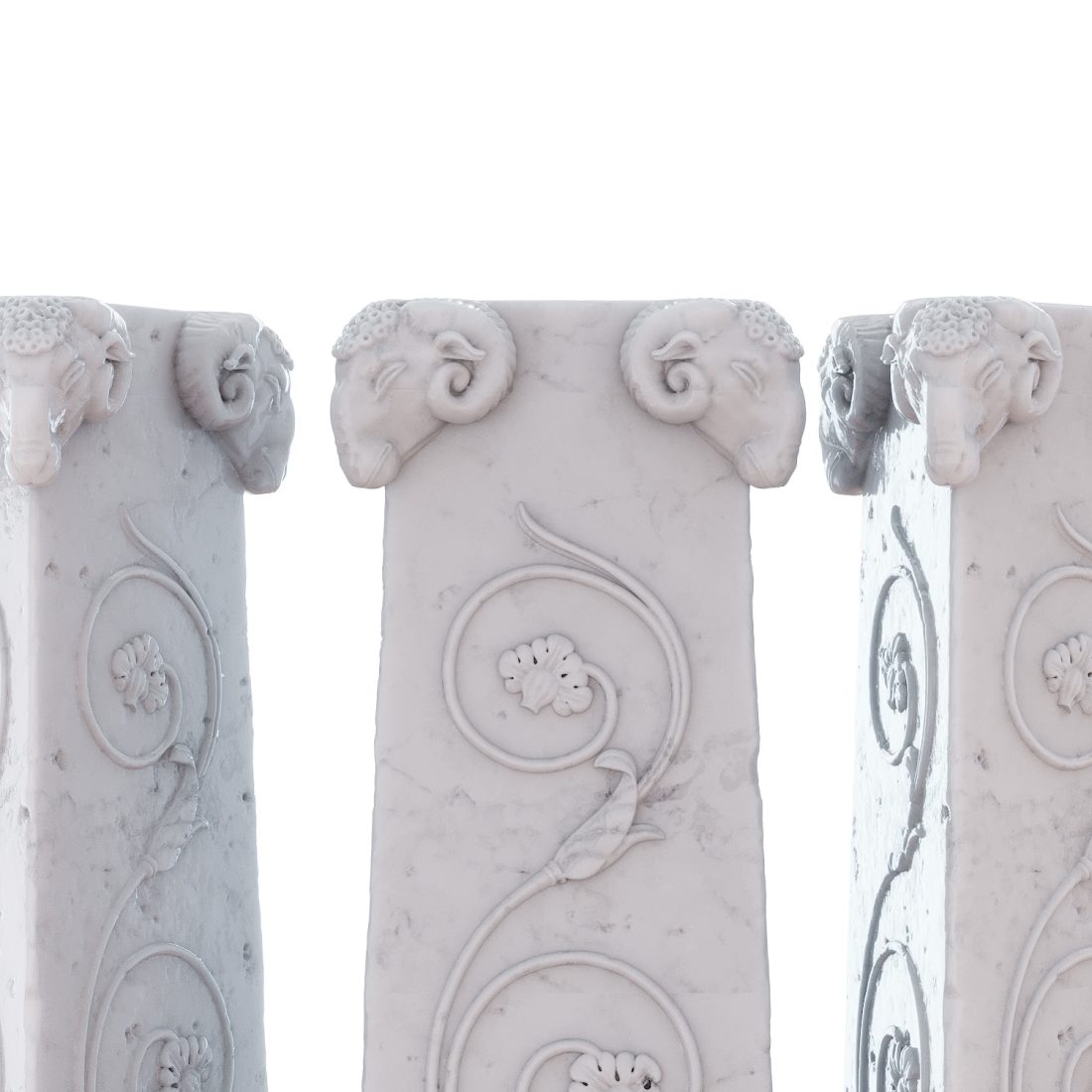 Neo-classical Marble Column 3D Model for VRay, Corona | CGMood