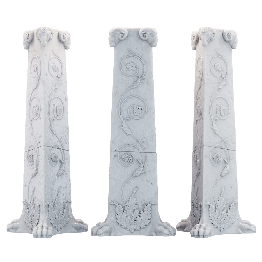 Neo-classical Marble Column 3D Model for VRay, Corona | CGMood