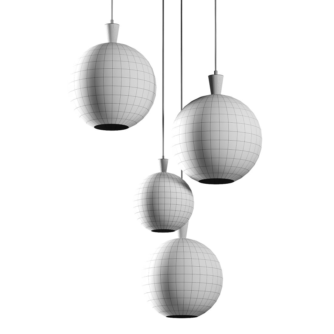 Marc Wood Studio Cone Pendant Cluster Light - 3D Model for VRay, Corona