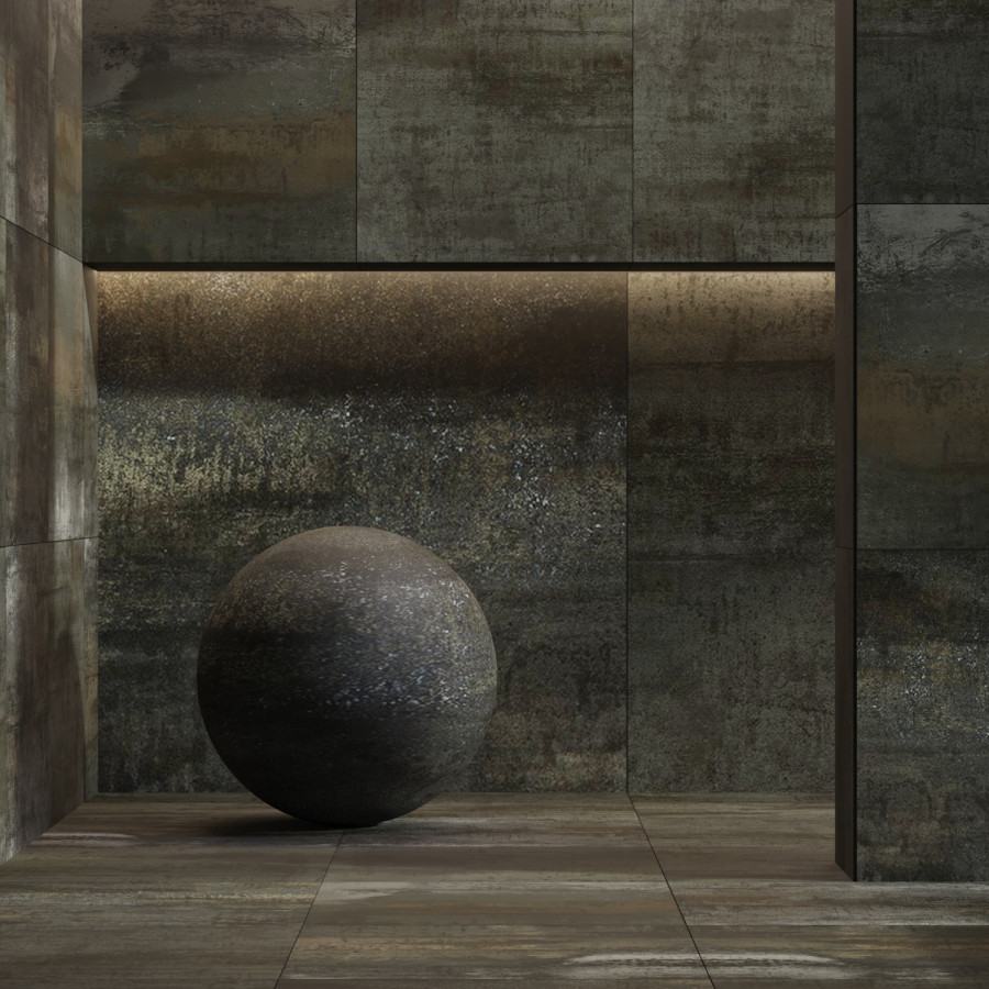 Corten Tile Set 40 - Metal Corten Material | CGMood