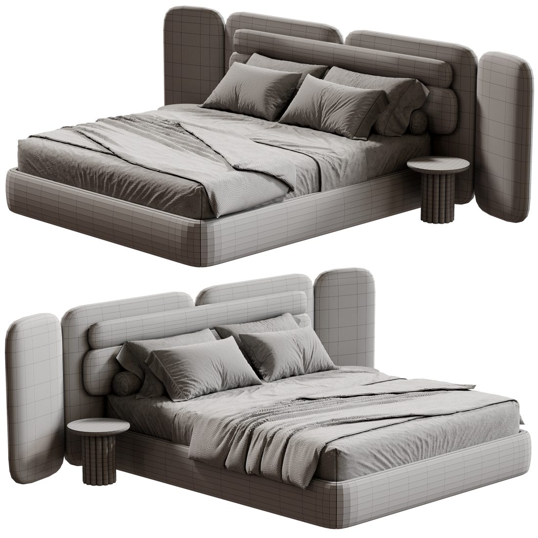 Double Bed - 3D Model for Corona