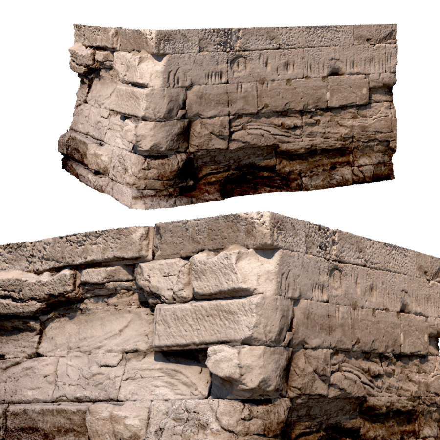 Stone Wall Fragment 3D Model for VRay | CGMood