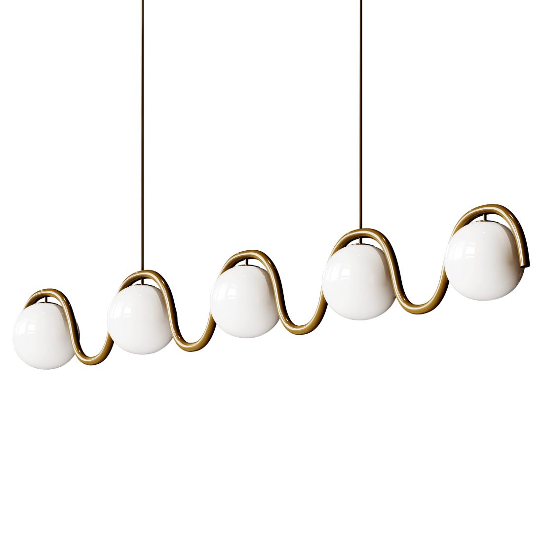 Lenox 5 Globe Linear Chandelier 3D Model for Corona | CGMood