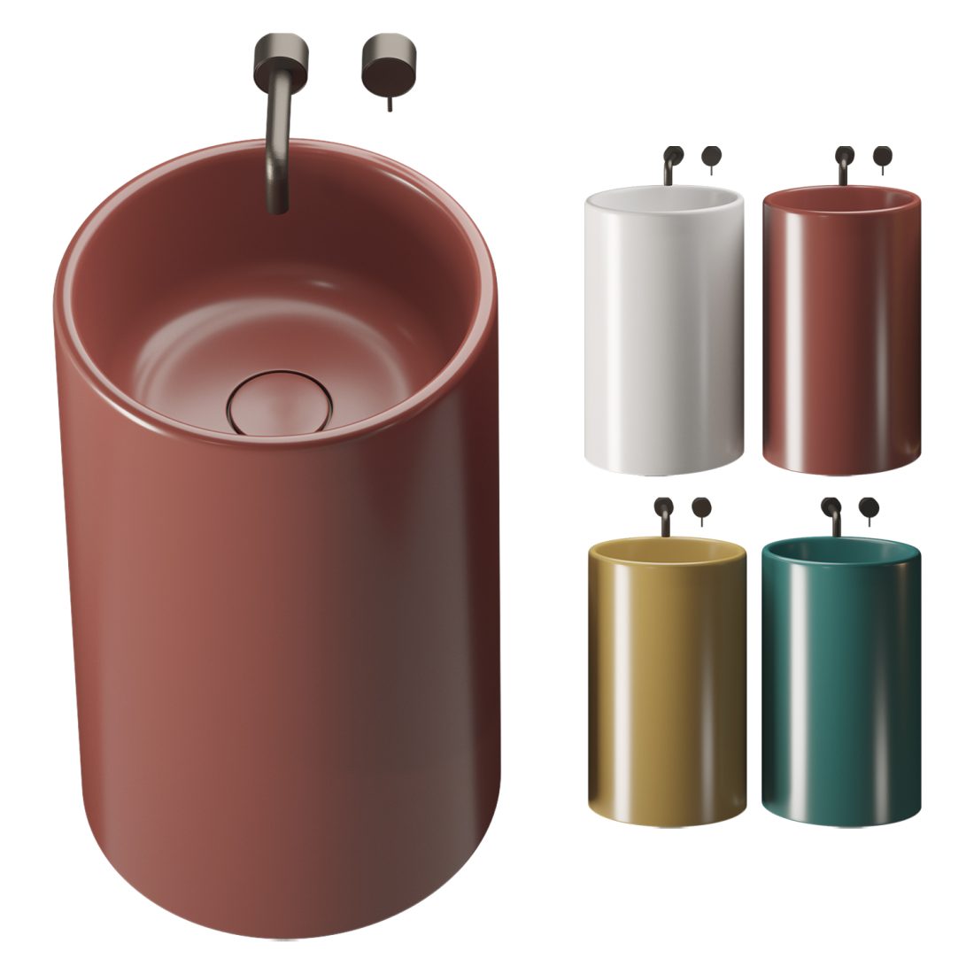 Itaca Round Freestanding Washbasin 3D Model for VRay, Corona | CGMood