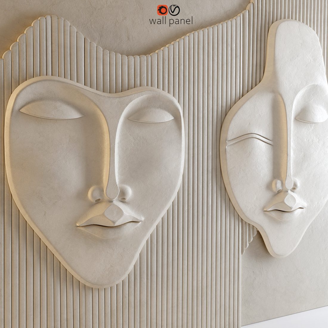 Decorative Wall Panel Mask 3D Model for VRay, Corona | CGMood