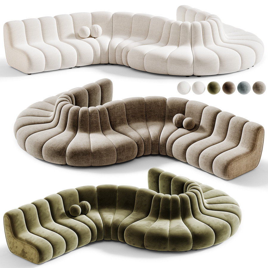 Jagger Lounge Modular Sofa By Norr11 3D Model for Corona | CGMood