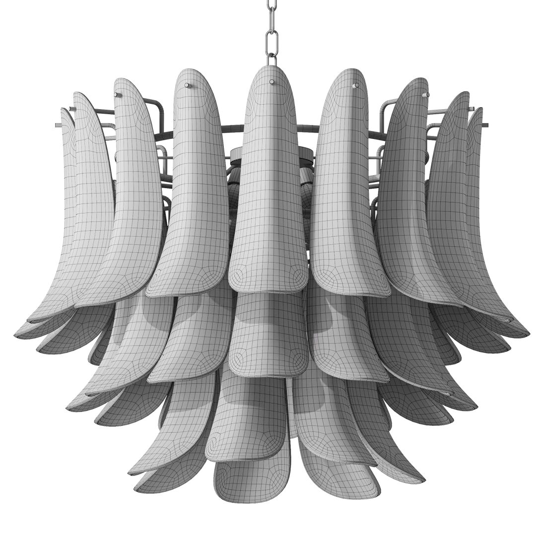 Next Messina White Chandelier Ceiling Light 3D Model for Corona | CGMood