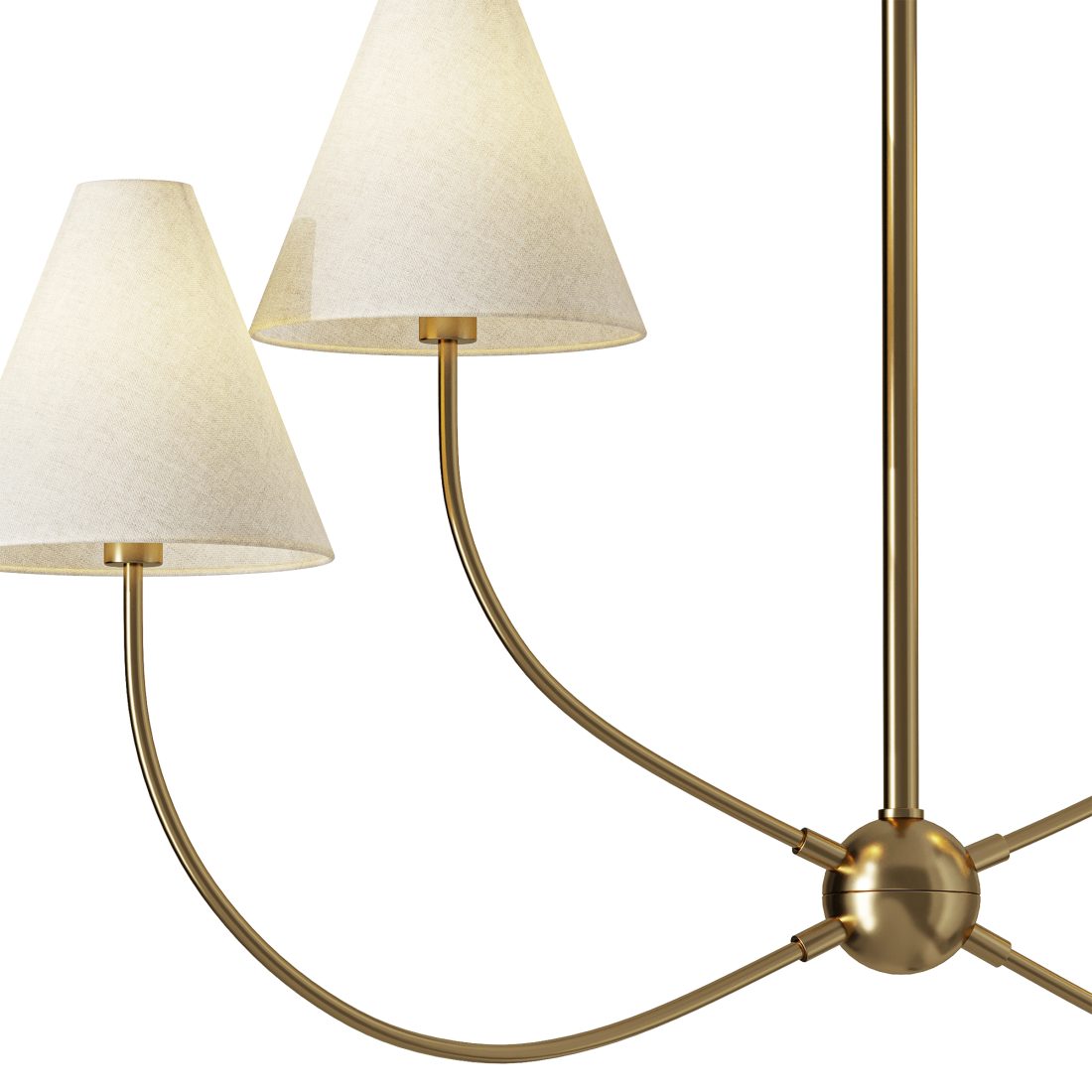 Yara 4 Light Linear Chandelier 3D Model for Corona | CGMood