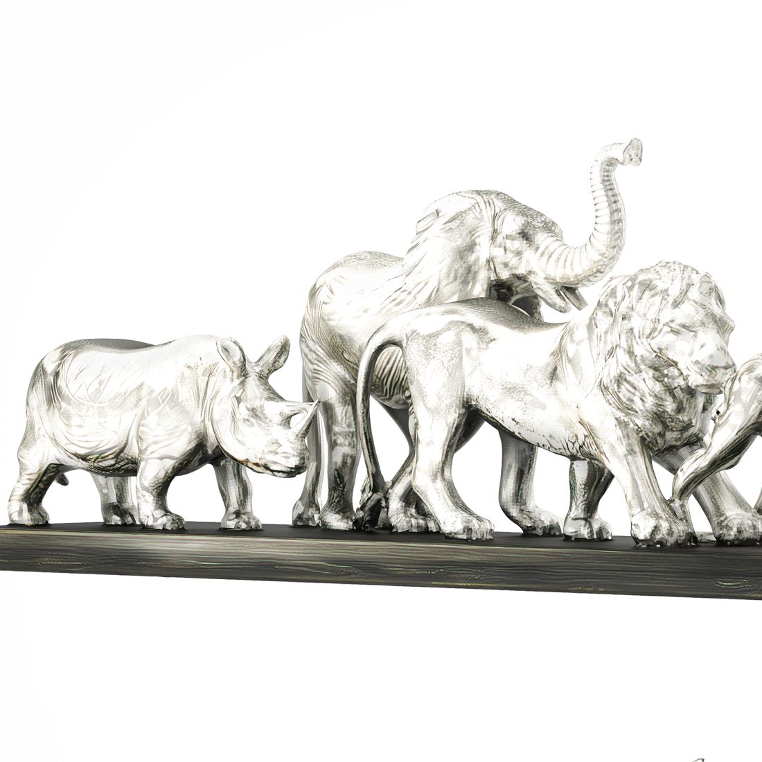 Figurine Pride Animals Lion Giraffe Elephant Set 3D Model for VRay | CGMood