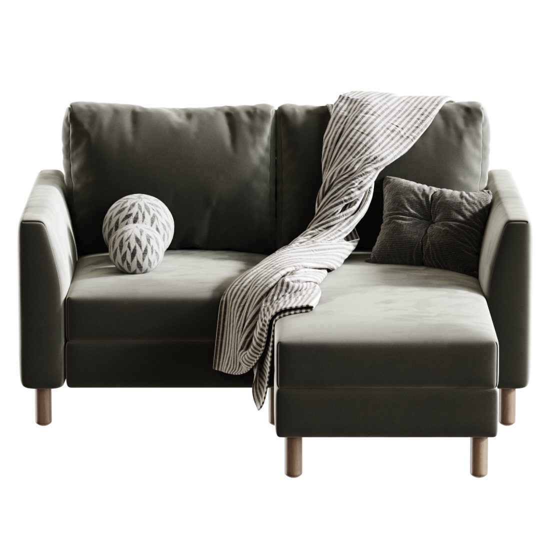 Corner Sofa Royne Mini Velour 3D Model for Corona | CGMood