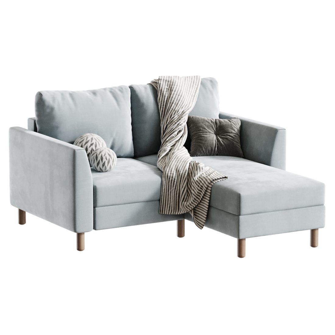 Corner Sofa Royne Mini Velour 3D Model for Corona | CGMood