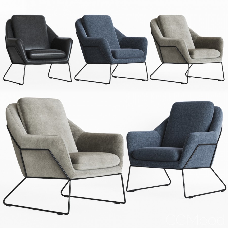 Loft Design. Armchair Model 2549, 3855 3D Model for VRay, Corona | CGMood