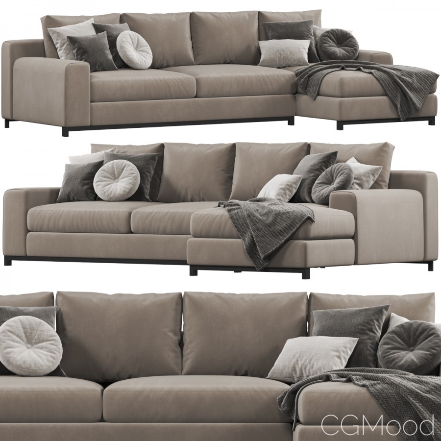Sofa Natuzzi Leaf - 3D Model for VRay