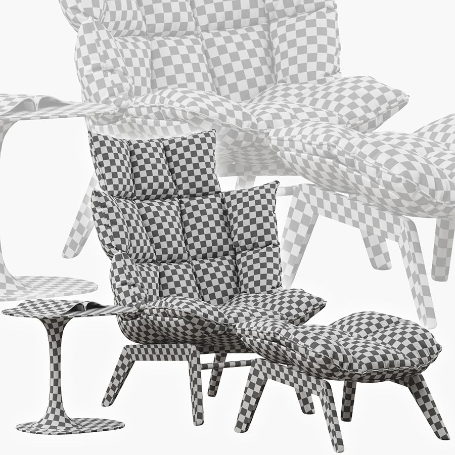 Husk Armchair 3D Model for VRay, Corona | CGMood