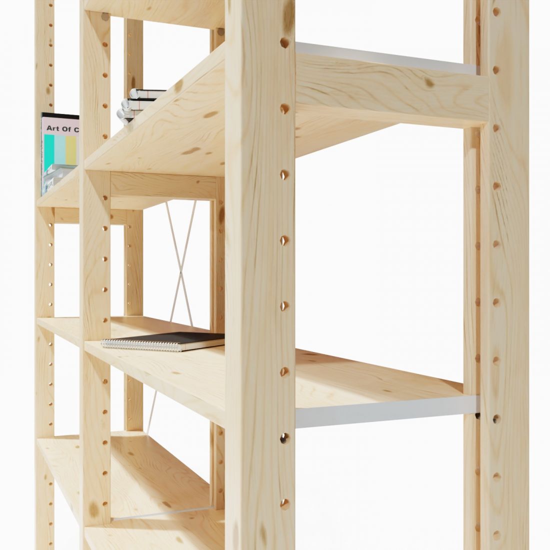 Lundia Classic Double Bookshelf - 3D Model for