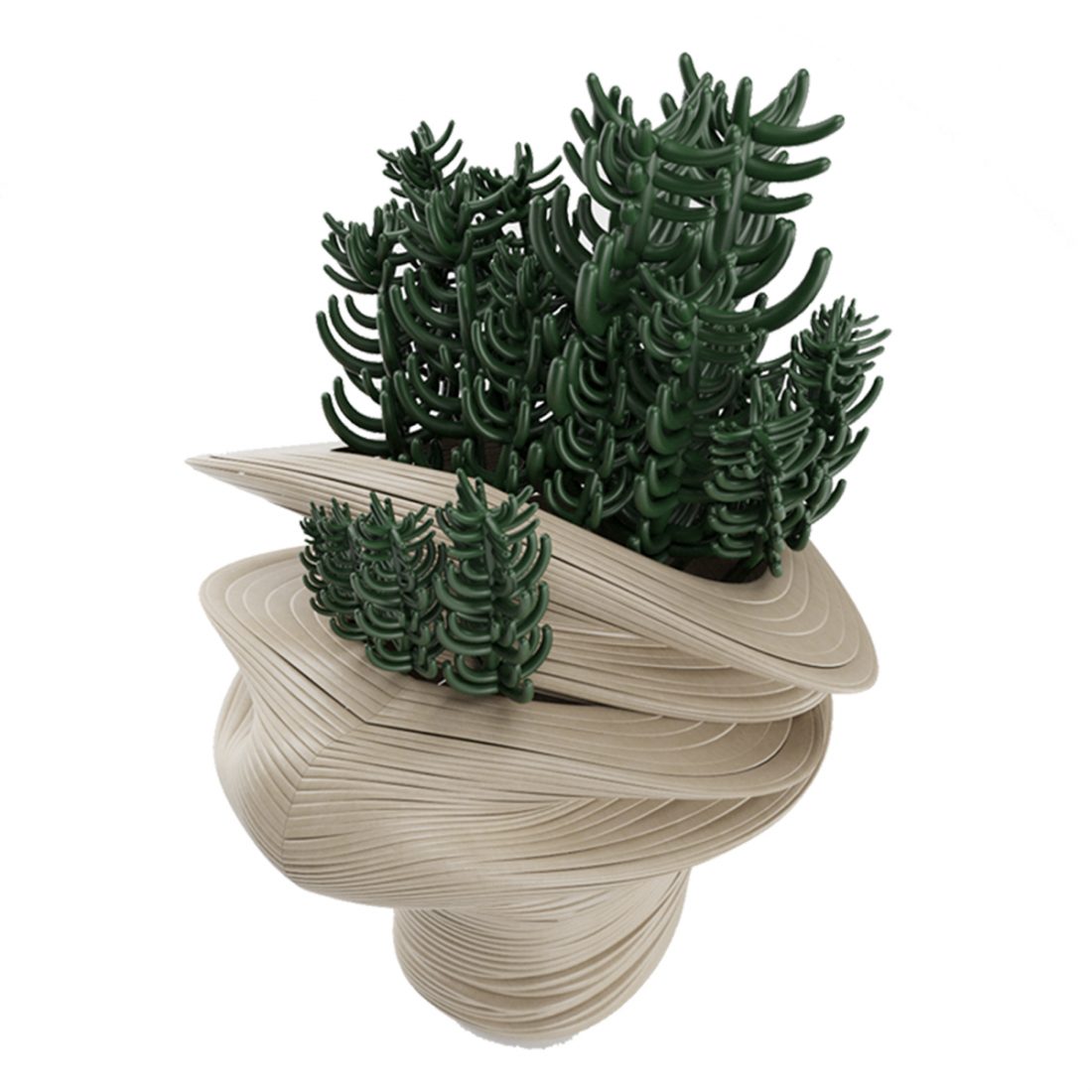 Cactus Pot - 3D Model for VRay, Corona