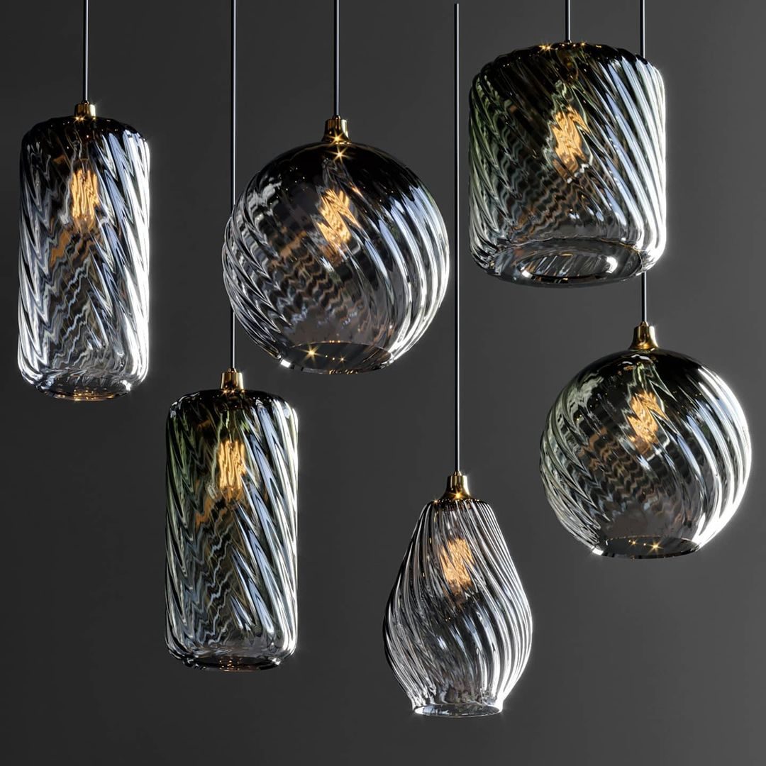 Suspended Lampshade Ilaria Light - 3D Model for VRay, Corona