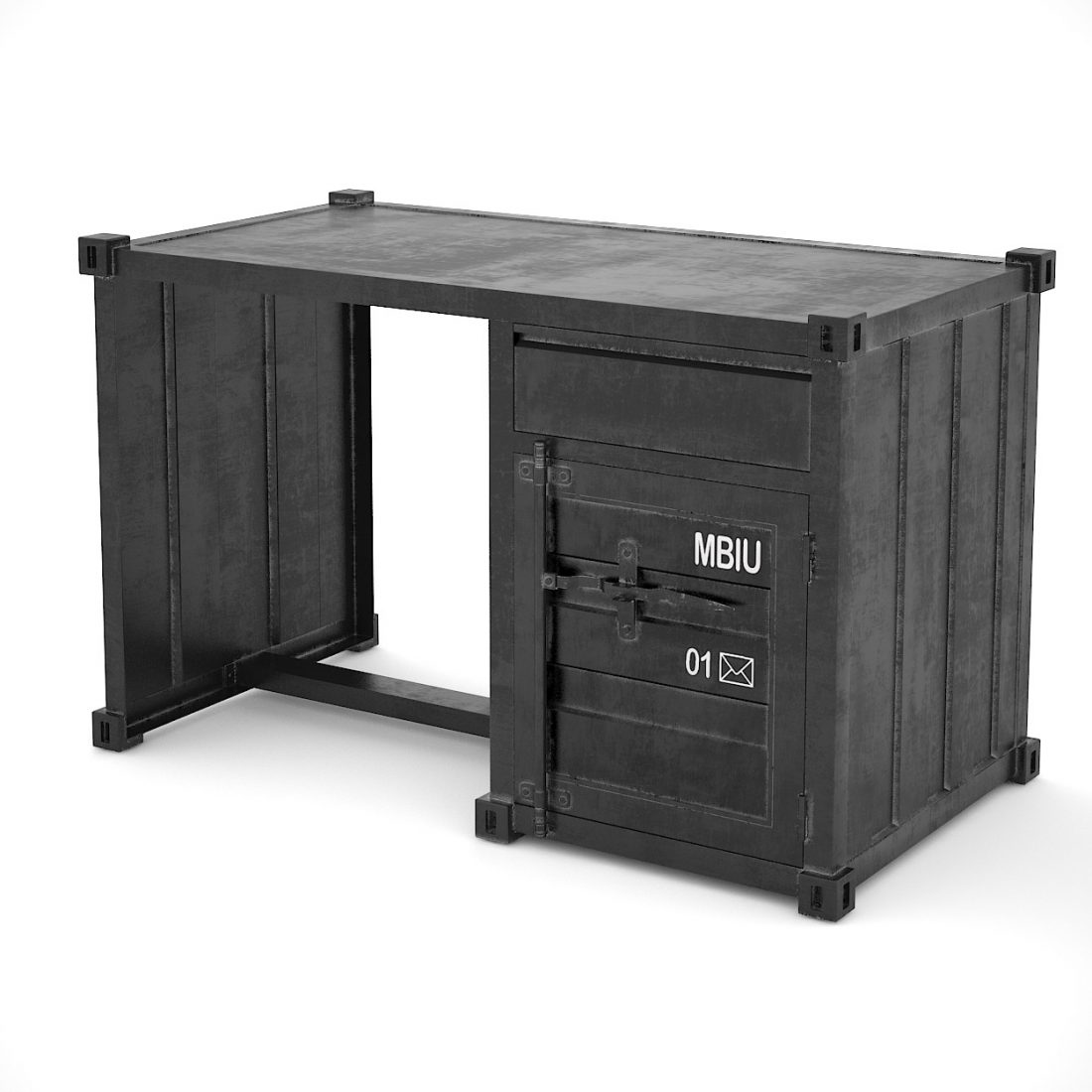 Sea Container Desk - 3D Model for VRay